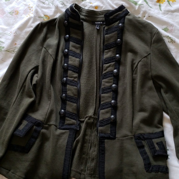 torrid | Jackets & Coats | Army Green Military Style Jacket | Poshmark